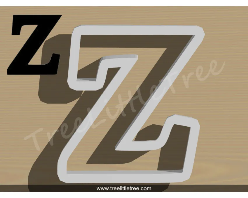 Greek Letter Cookie Cutter - Zeta Shape | Alphabet Cookie Cutter ...