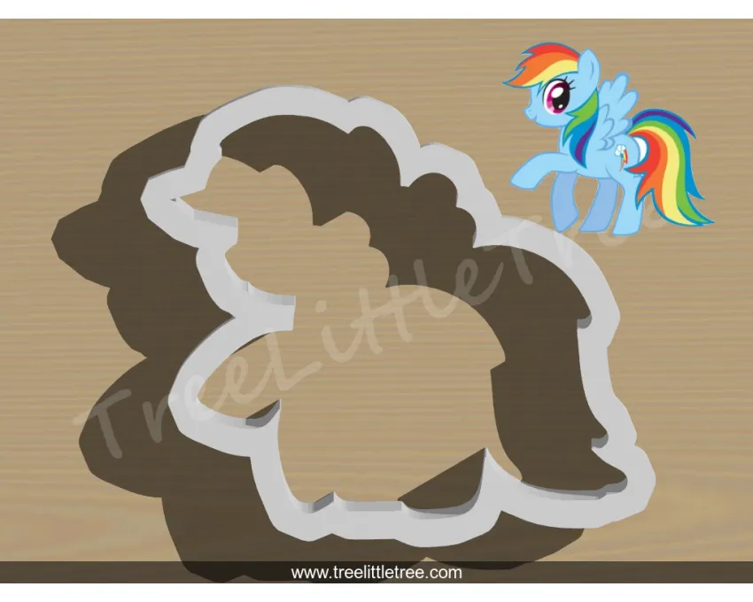 Rainbow Dash Cookie Cutter | My Little Pony Cartoon | Bake Cute MLP ...