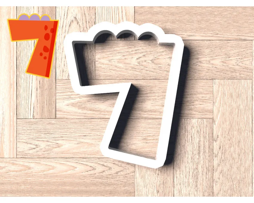 Dinosaur Number 7 Birthday Cookie Cutter - Perfect for Dino-Themed ...