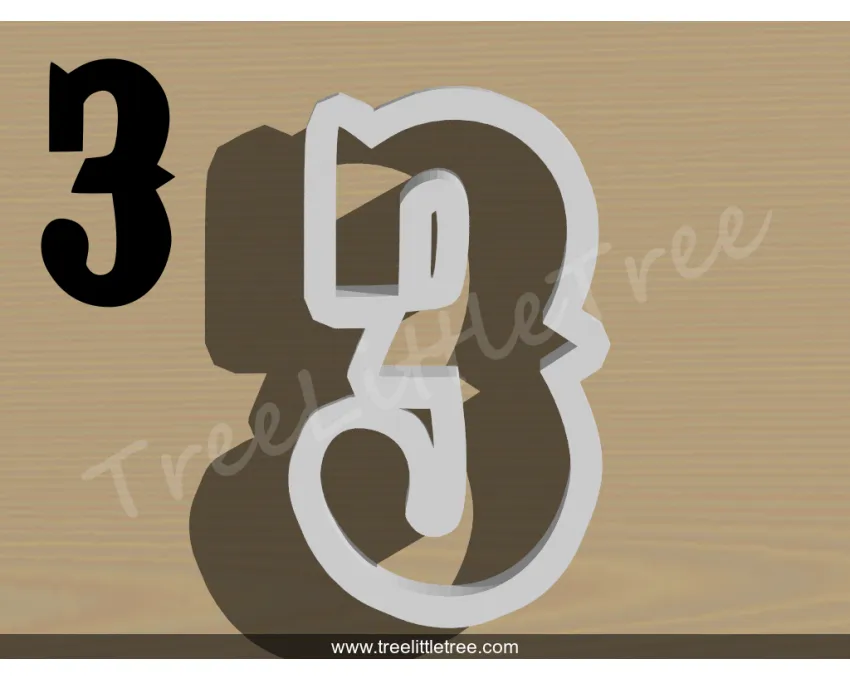 Carnival Number Three Cookie Cutter - Perfect for Number Shaped Cookies ...