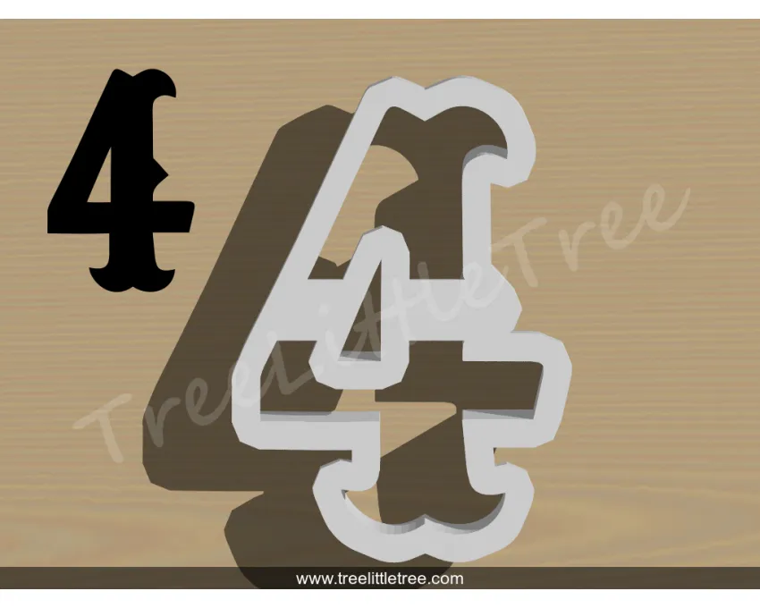 Carnival Number Four Cookie Cutter - Add Some Fun to Your Baking with a ...